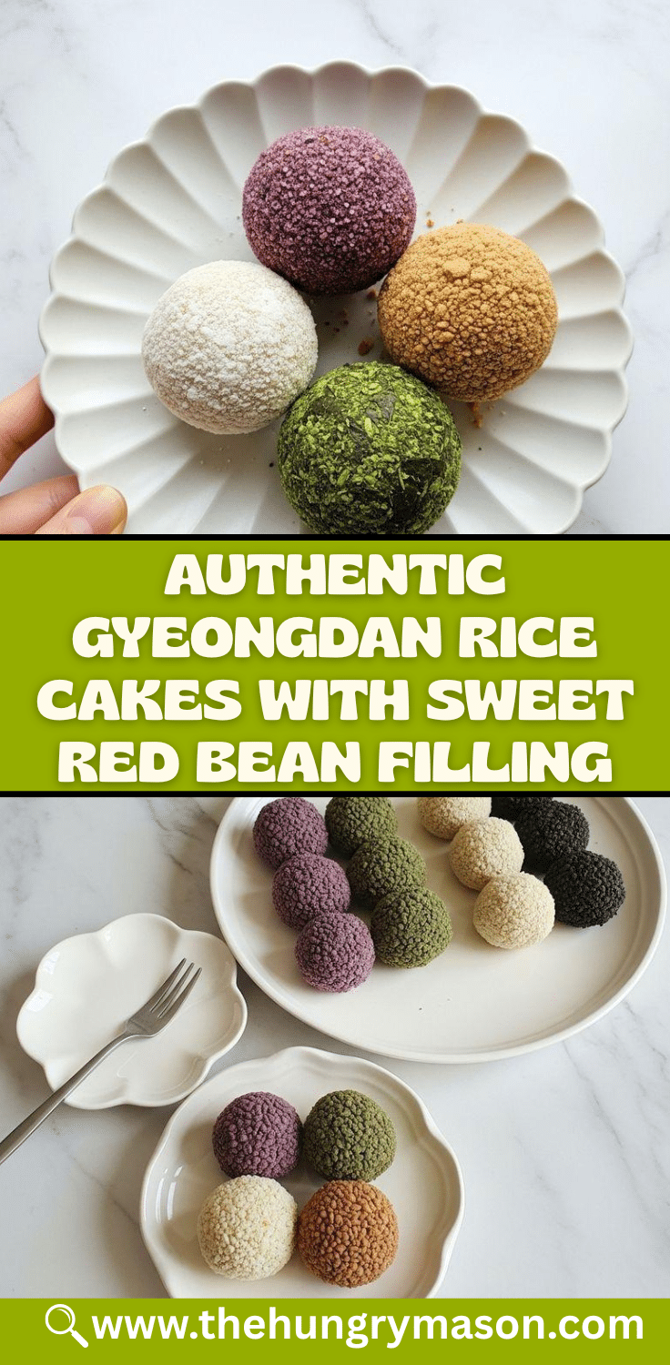 Gyeongdan: Delicious Korean Rice Cake Balls with Red Bean Filling